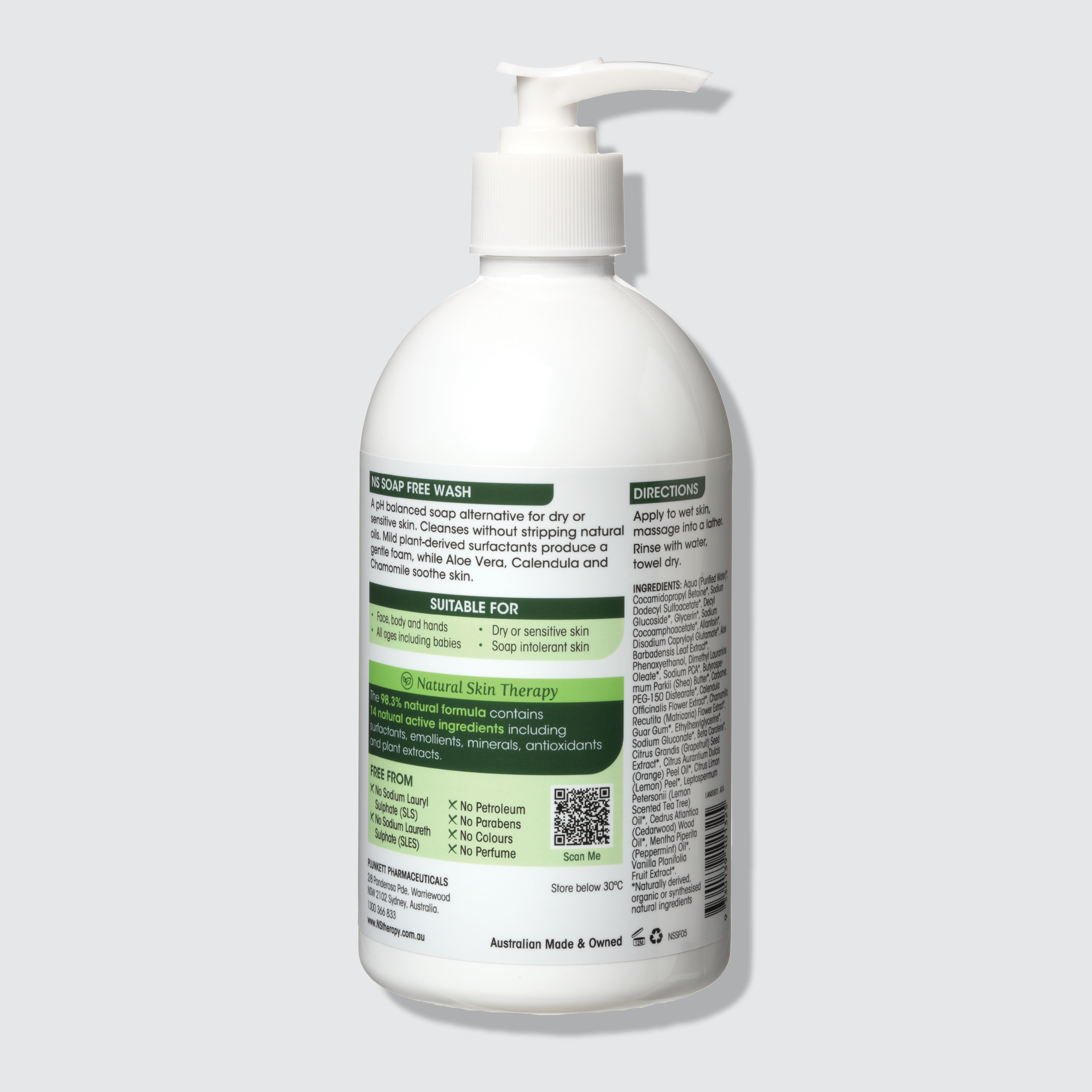 NS Soap Free Wash | Natural Body Wash for Dry Skin – Plunkett ...